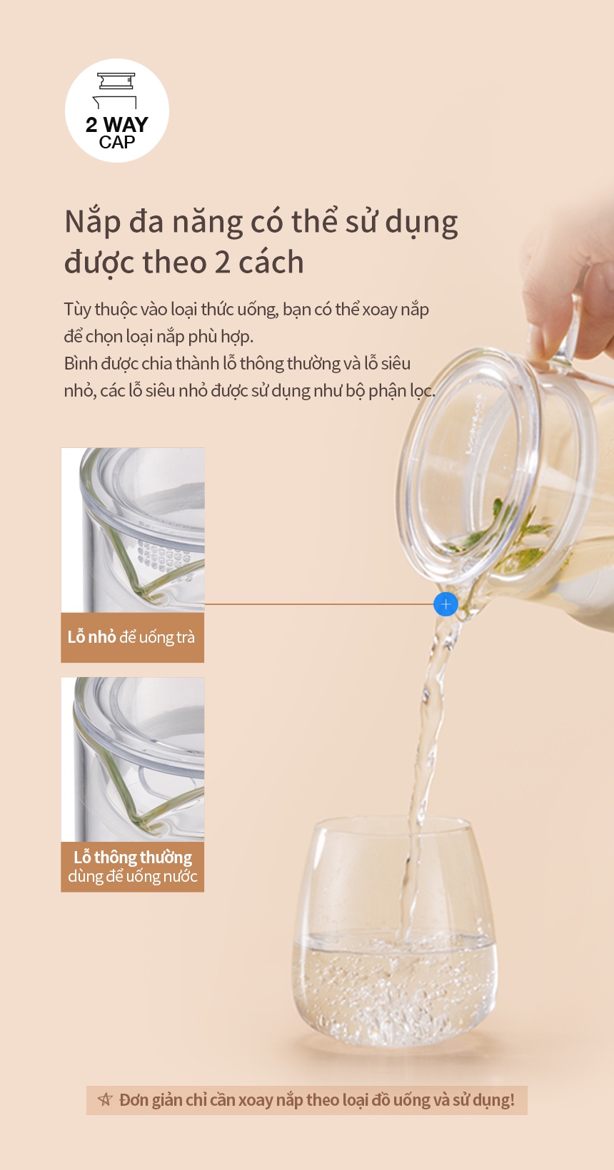 Bình nước thủy tinh chịu nhiệt Borosilicate Lock&Lock Metro Glass Jug 1 ...