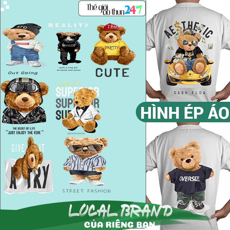 [Hình ủi nhiệt] - Hình Gấu Teddy 33 in bằng bàn ủi, bàn là | Shopee ...