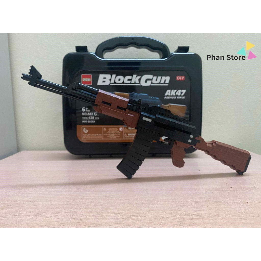 Mua (Tặng búa) Bộ đồ chơi lắp ráp mô hình kiểu LEGO súng AK47 Assault ...