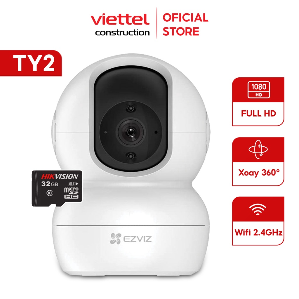 Camera Wifi Ezviz TY2 Quay Quét 360 độ FullHD 1080P - MixASale