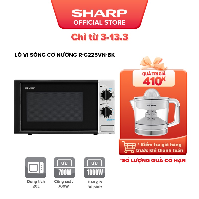 Lò Vi Sóng Cơ Sharp R-G225VN-BK 900W - MixASale