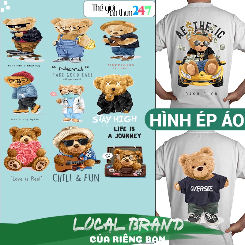 [Hình ủi nhiệt] - Hình Gấu Teddy 31 in bằng bàn ủi, bàn là | Shopee ...