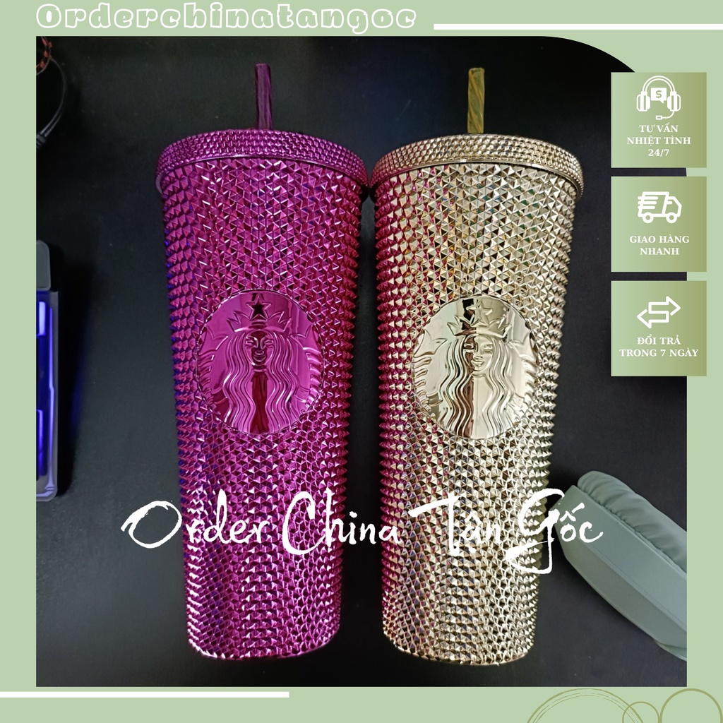 Ly Starbuck Màu Gold Pink 24Oz~710ml - OrderChinaTanGoc | Shopee Việt Nam
