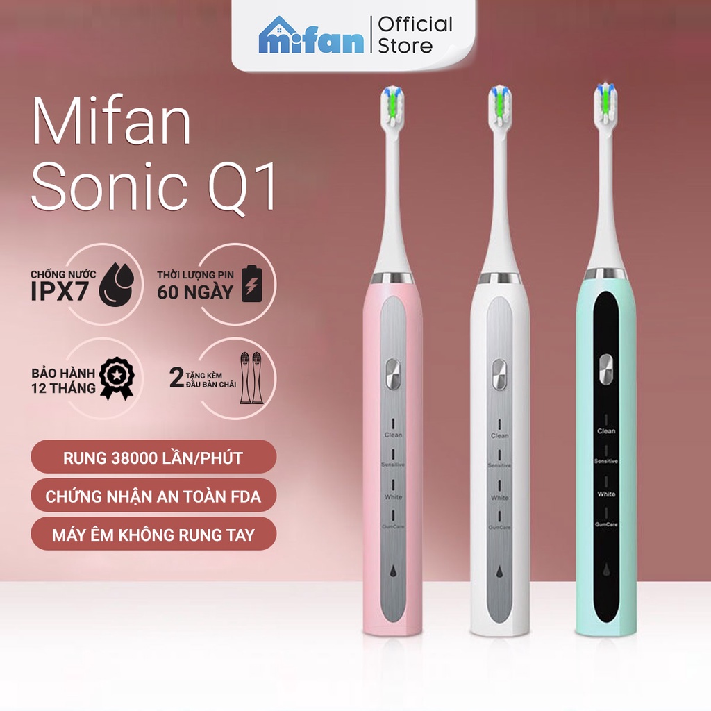 Bàn Chải Điện Cao Cấp Mifan Sonic Q1 - Máy đánh răng sóng âm siêu sạch ...