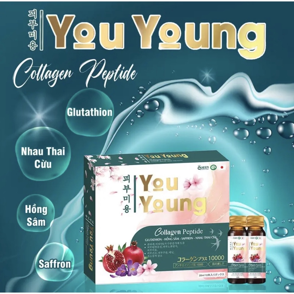 Mua Hộp 10 chai Collagen Peptide chiết xuất hồng sâm, saffron, nhau ...
