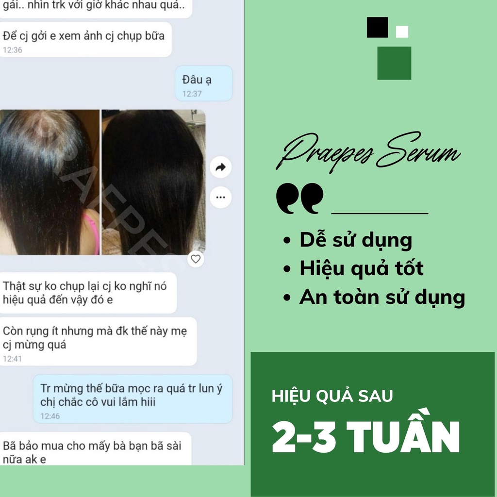 Mua Xịt mọc tóc bưởi xanh nhụy hoa nghệ tây Praepes kích thích mọc ...