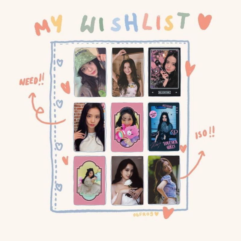 Card Jisoo BLACKPINK official card bo góc sưu tầm (thẻ ảnh sưu tầm đen ...