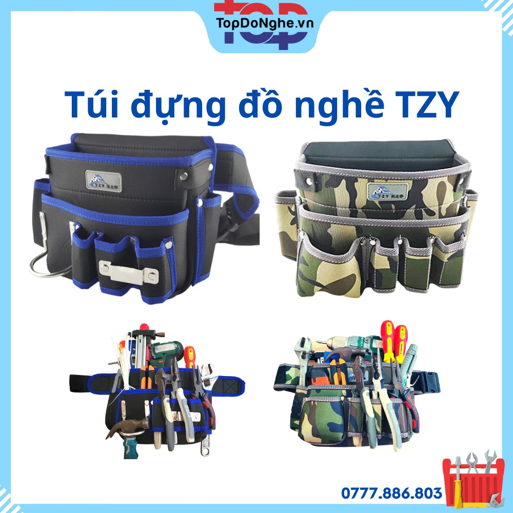 Mua Túi đựng đồ nghề đeo hông cỡ lớn hãng TZY mày xanh và màu rằn ri ...