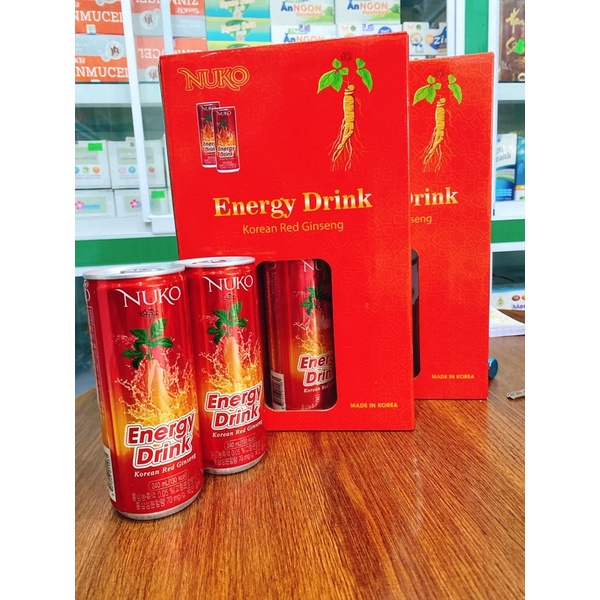 Mua Nước Tăng Lực Hồng Sâm Nuko Hàn Quốc (Hộp 6 lon- 240ml) giá rẻ nhất ...
