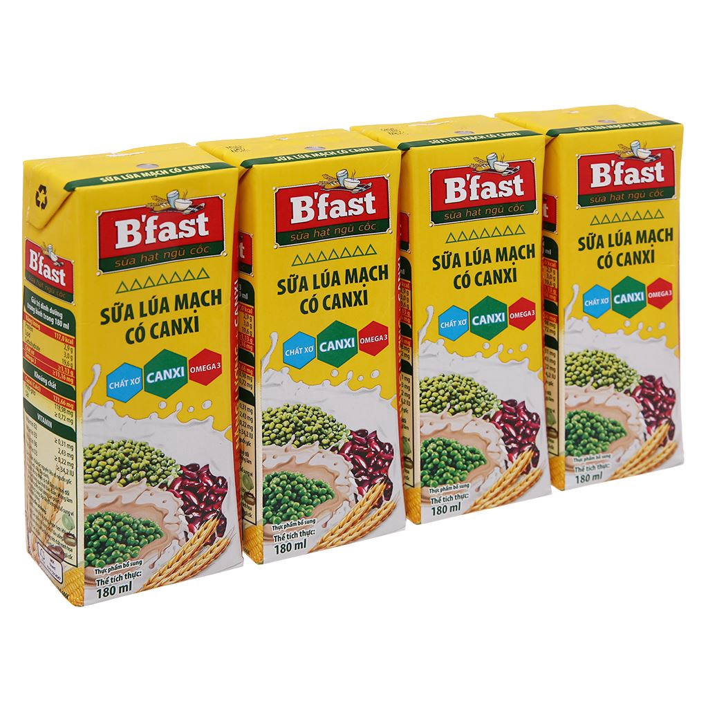 Lốc 4 hộp Sữa lúa mạch BFAST | Shopee Việt Nam