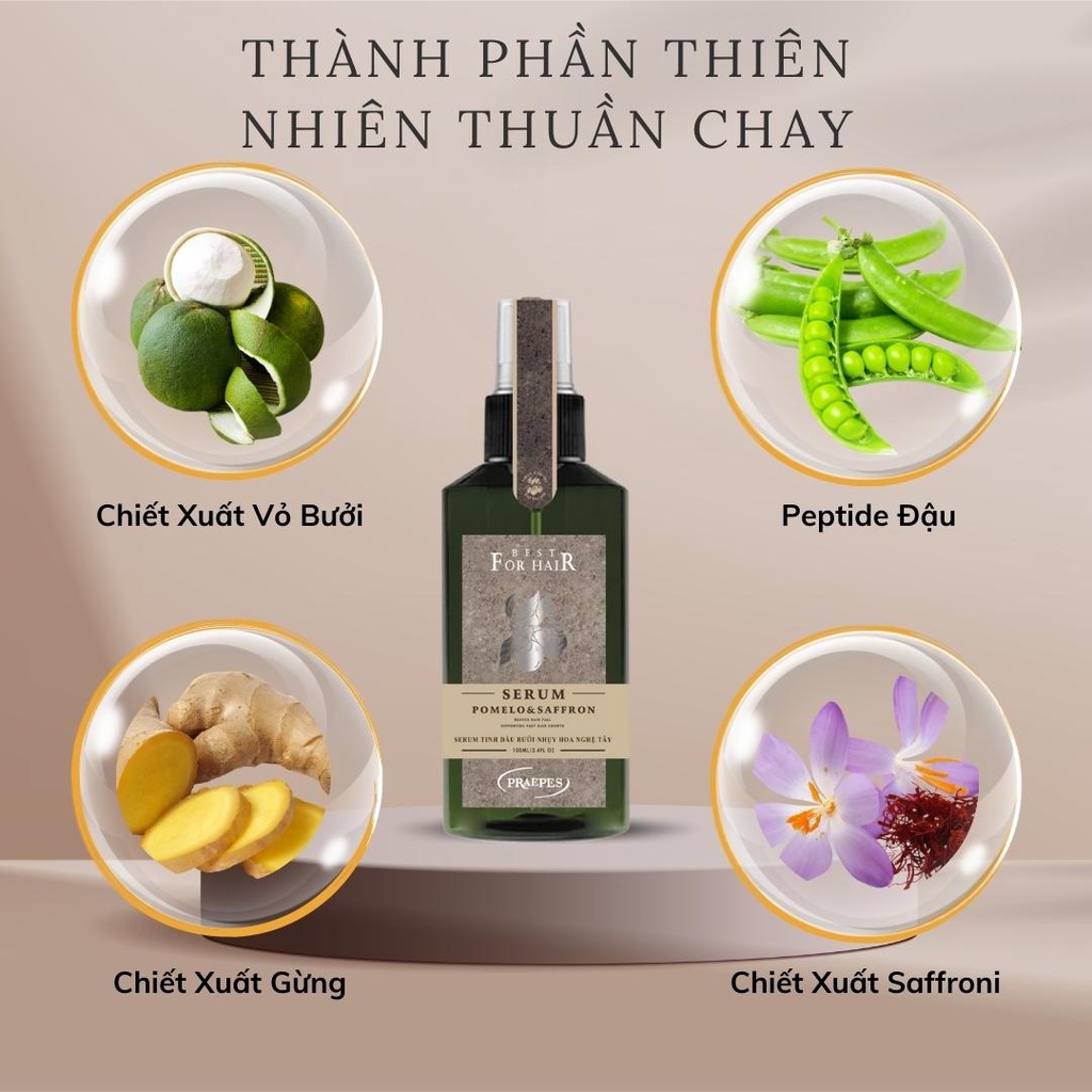 Mua Xịt mọc tóc bưởi xanh nhụy hoa nghệ tây Praepes kích thích mọc ...