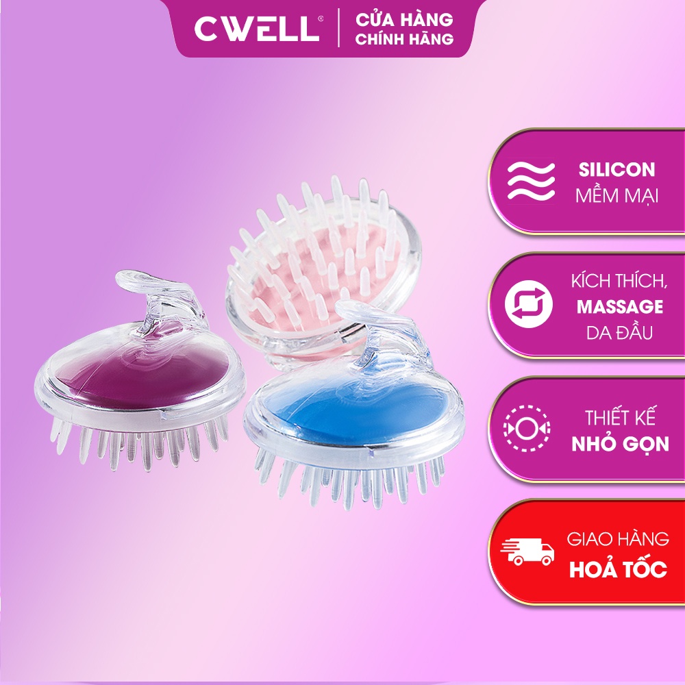 Mua Lược gội đầu silicon chính hãng CWELL, lược massage đầu, gỡ rối ...