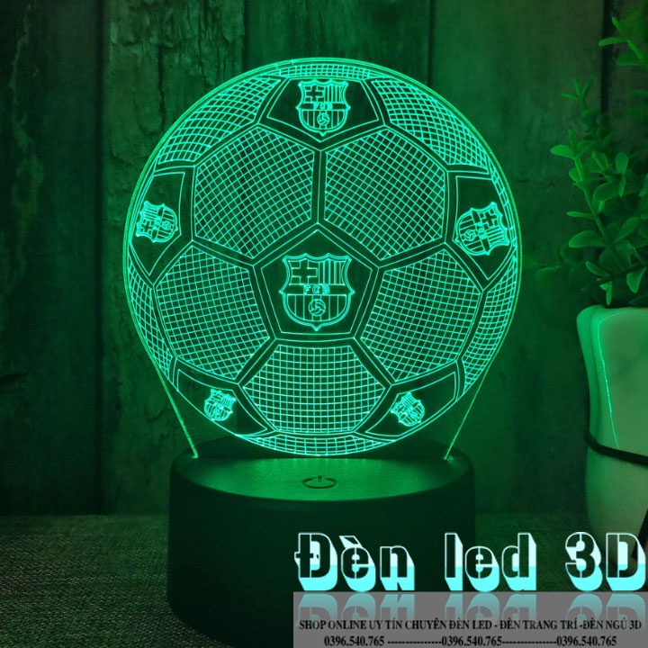 Đèn led 3D USB Logo Barca ĐÈN NGỦ ĐÈN TRANG TRÍ 16 MÀU CÓ ĐIỂU CHUYỂN ...