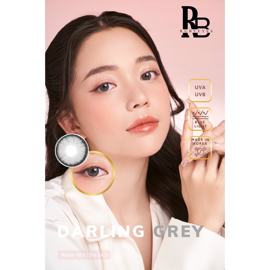Kính Áp Tròng Mẫu Xám Darling Grey SIlicone HydroGel Ruby Eyes, Lens ...