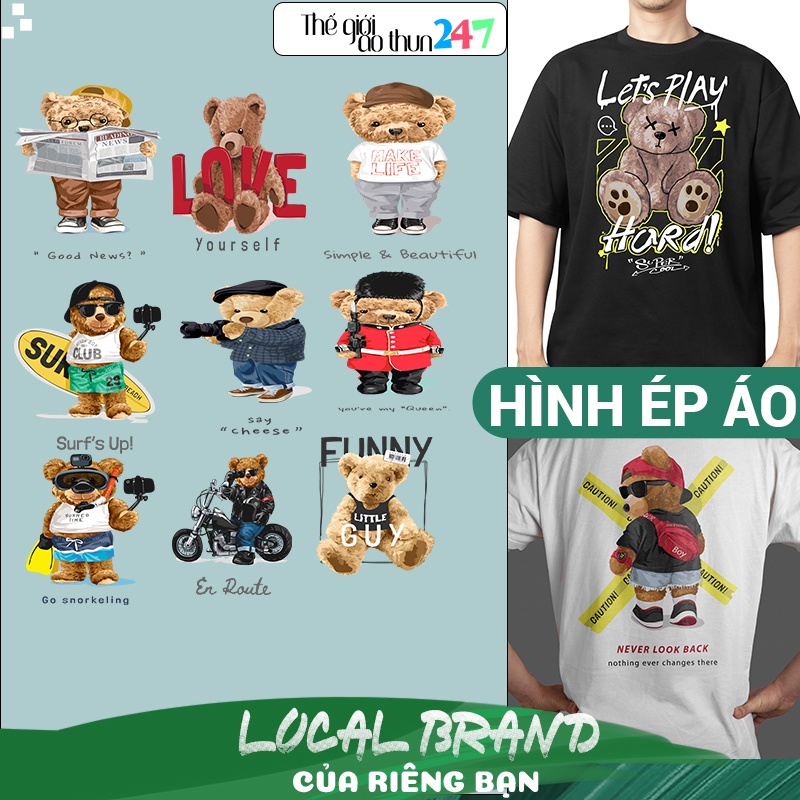 [Hình ủi nhiệt] - Hình Gấu Teddy 29 in bằng bàn ủi, bàn là | Shopee ...