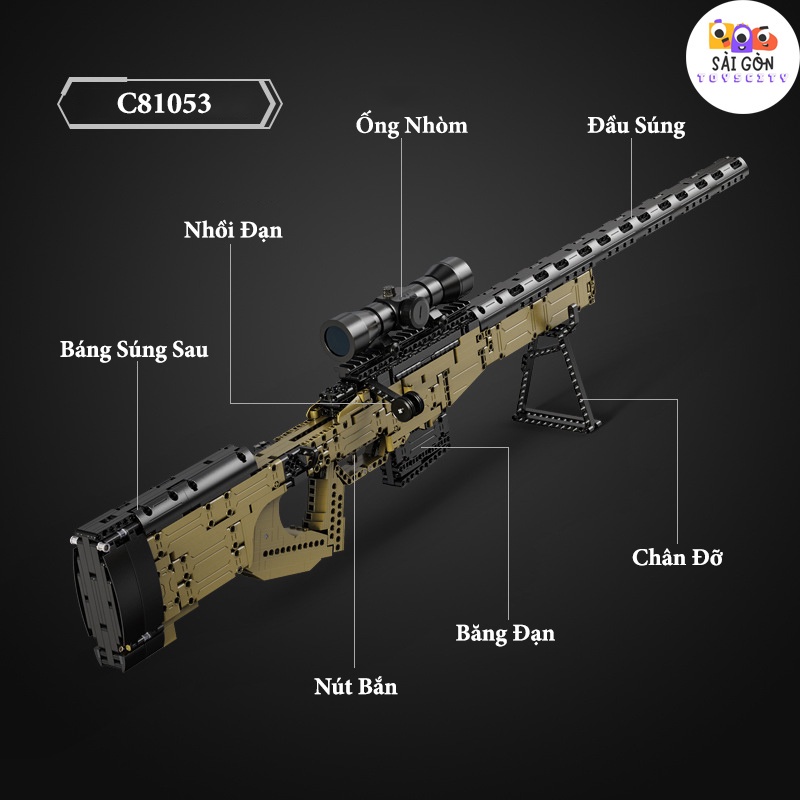 Mua Đồ Chơi Lắp Ráp Mô Hình 3D CaDA Súng Bắn Tỉa Sniper AWM C81053 (978 ...
