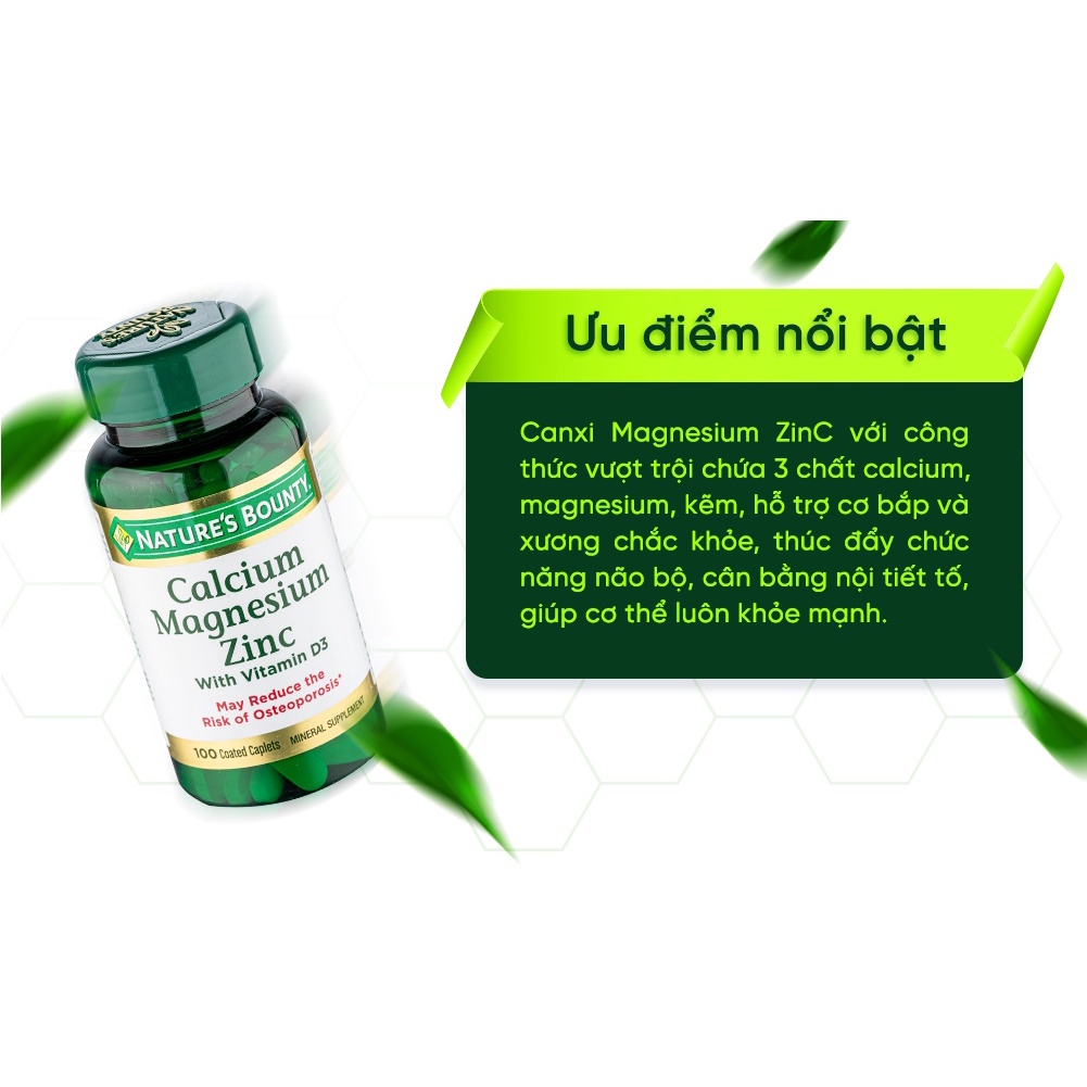 Mua Viên Uống Bổ Sung Canxi Magnesium Zinc With Vitamin D3 Bổ Xương ...