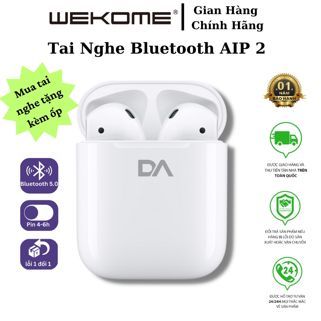 Tai nghe bluetooth không dây I12S DTN cao cấp đầy đủ chức năng cảm ứng ...