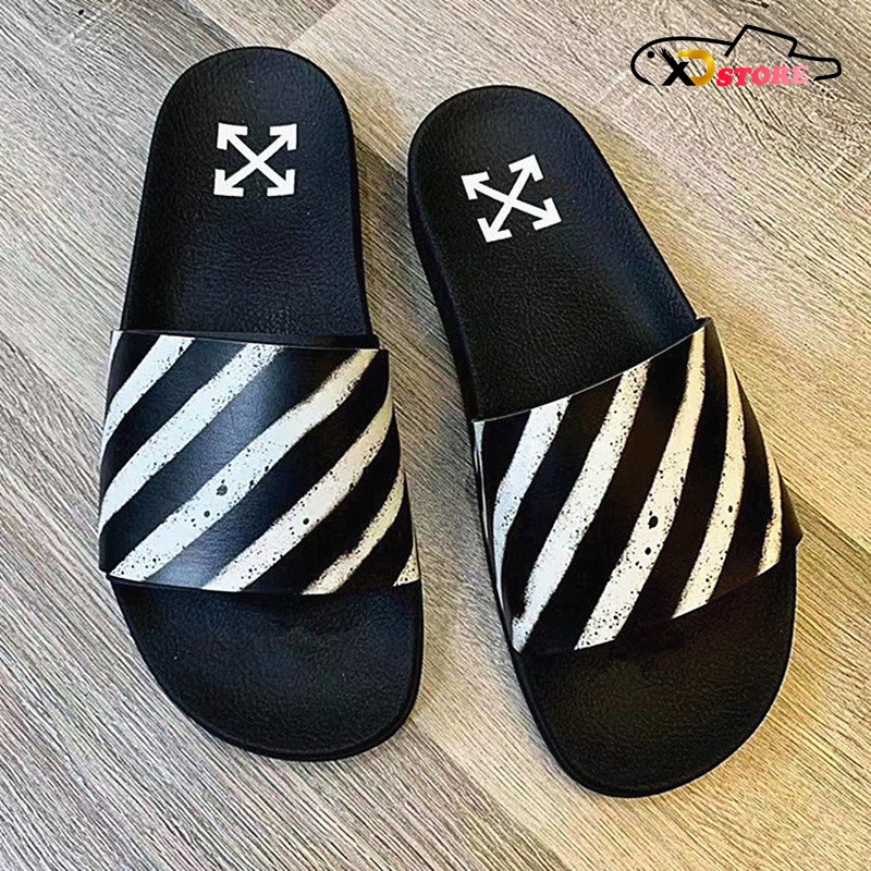 Dép lê nam nữ Off White sọc chéo hot trend 2022 - MixASale