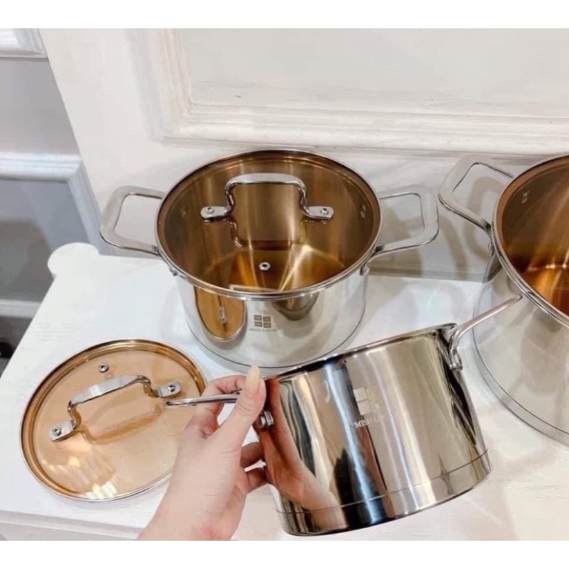 Mua Ba Nồi INOX 304 Cao Cấp Nhập Khẩu Đức Siều Bền, Dầy Dặn, Dẫn Nhiệt ...