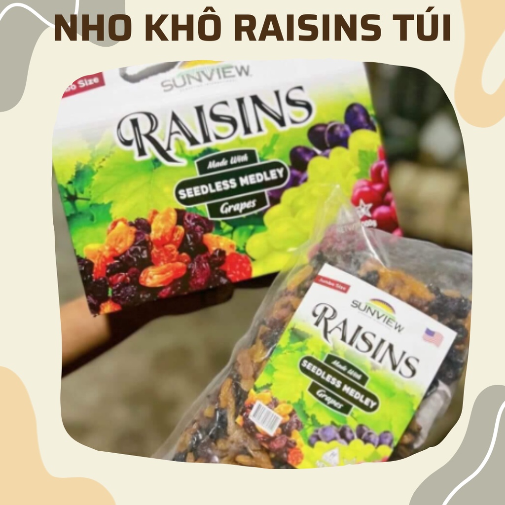 Mua Nho khô Mỹ Raisin nhập khẩu không hạt túi giấy 1kg giá rẻ nhất ...