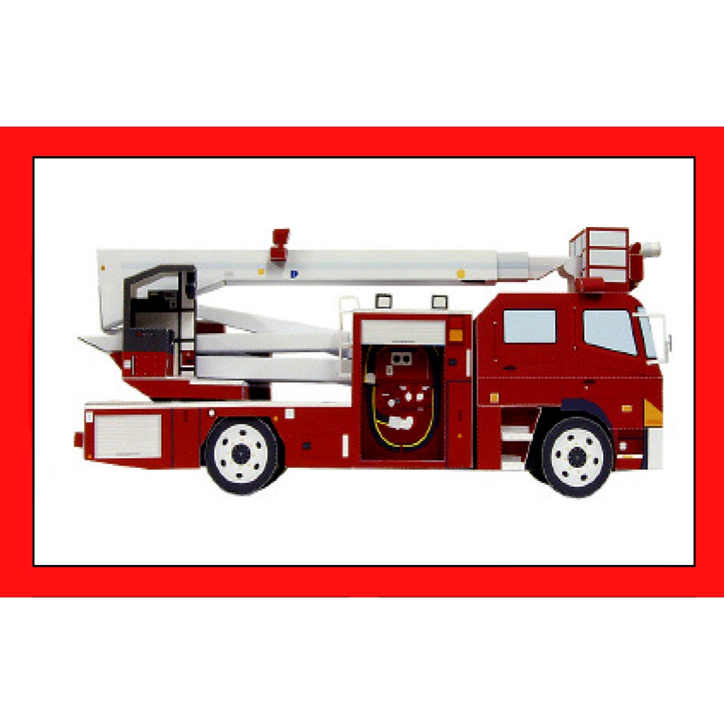 Mua Mô hình handmade bằng giấy - Xe cứu hoả (Chemical Fire Engine ...