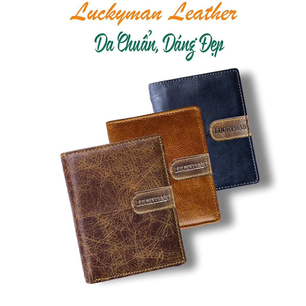 Ví nam Full Hộp da bò sáp chất mềm mại bảo hành 12 tháng (logo mới ...