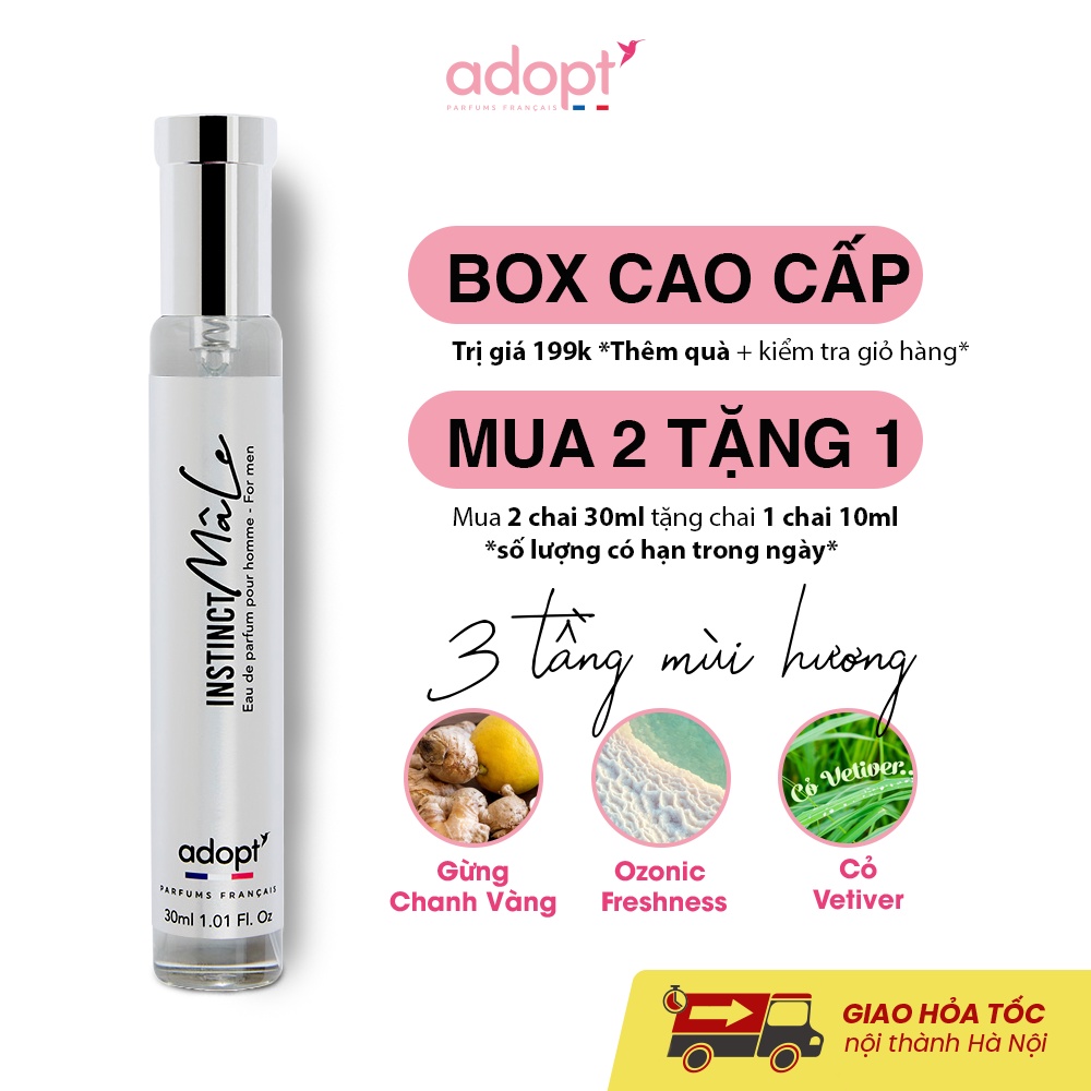 Nước hoa nam Adopt Instinct Mâle cao cấp 30ml chính hãng Pháp lưu hương ...