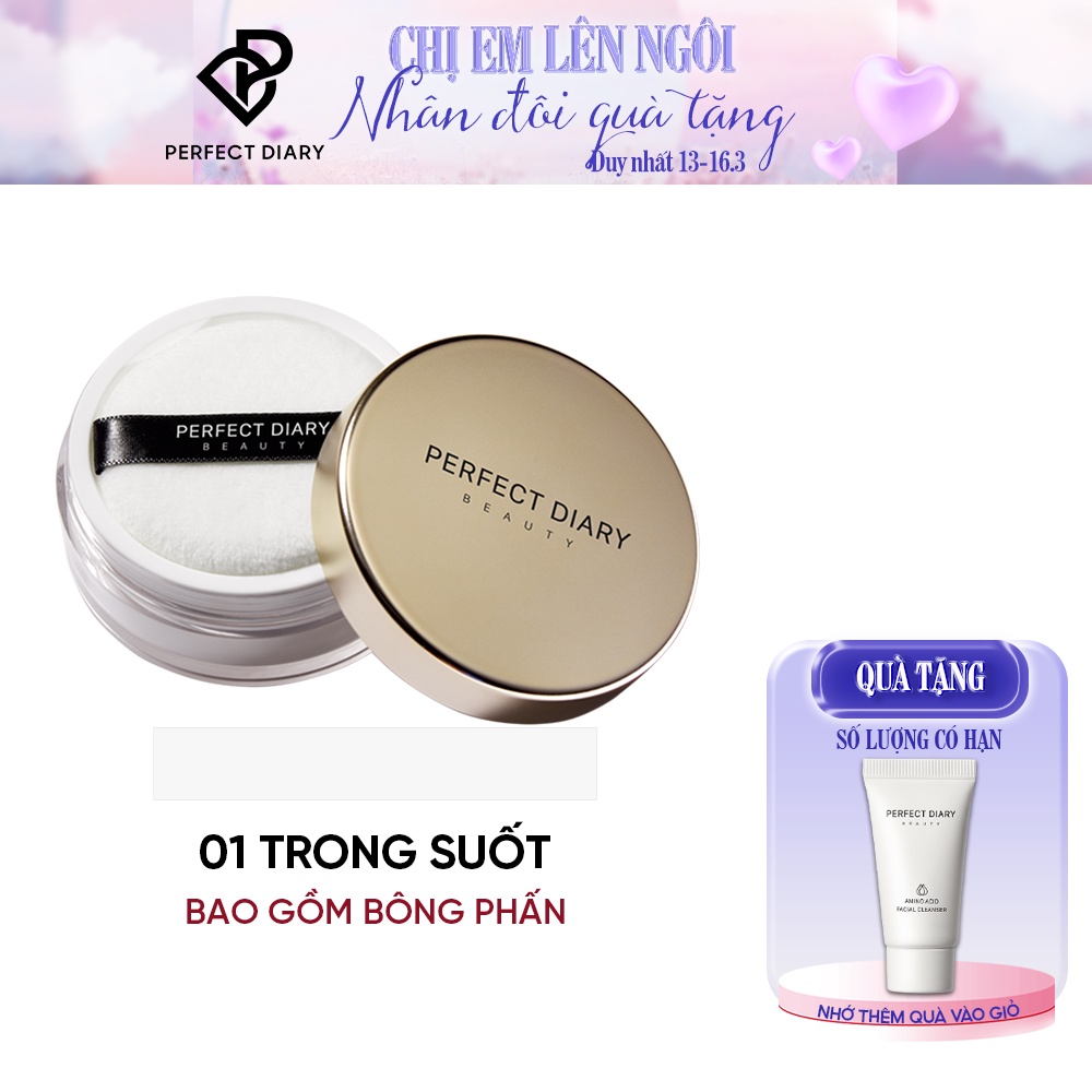 Phấn phủ dạng bột Perfect Diary chống thấm nước kiểm soát dầu nhiều màu tùy chọn 7g - MixASale