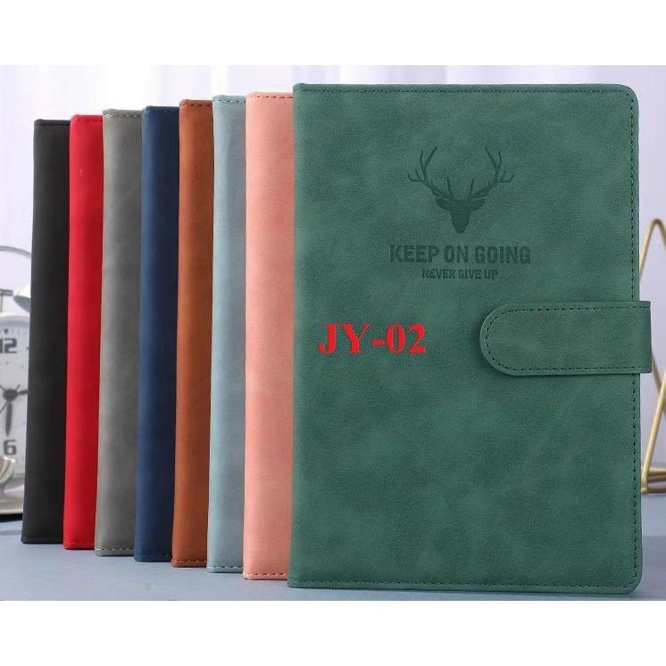 Sổ tay ghi chép bìa Da A5 JH23-186 mẫu hươu làm quà tặng trang nhã - MixASale