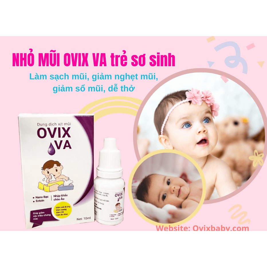 Mua Xịt mũi Ovix VA 20ml chứa Sodium hyaluronate, Ectoin, Nano Ag+ hỗ ...
