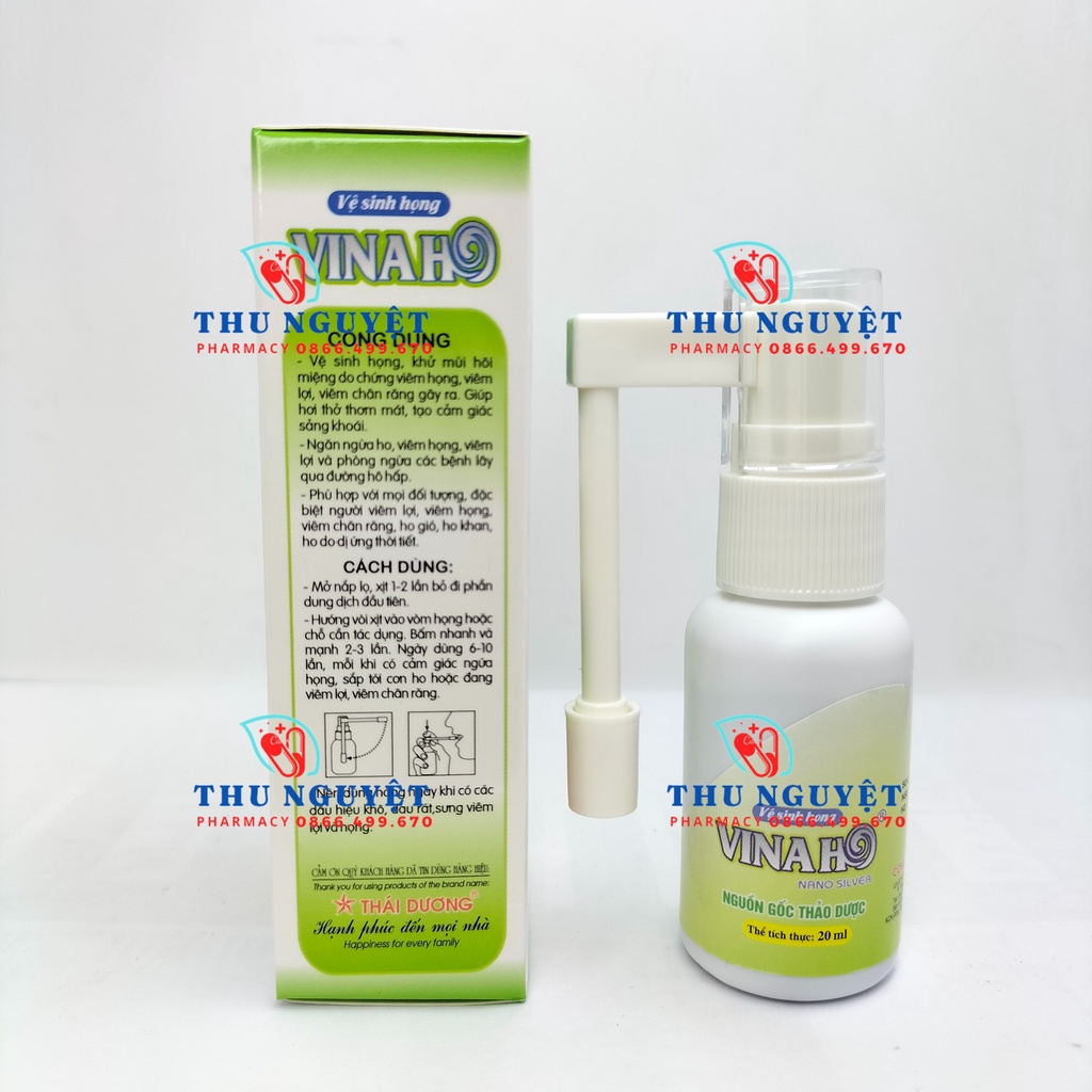 Mua Xịt họng VINAHO Sao Thái Dương 20ml - Ngăn ngừa ho, viêm họng, viêm ...