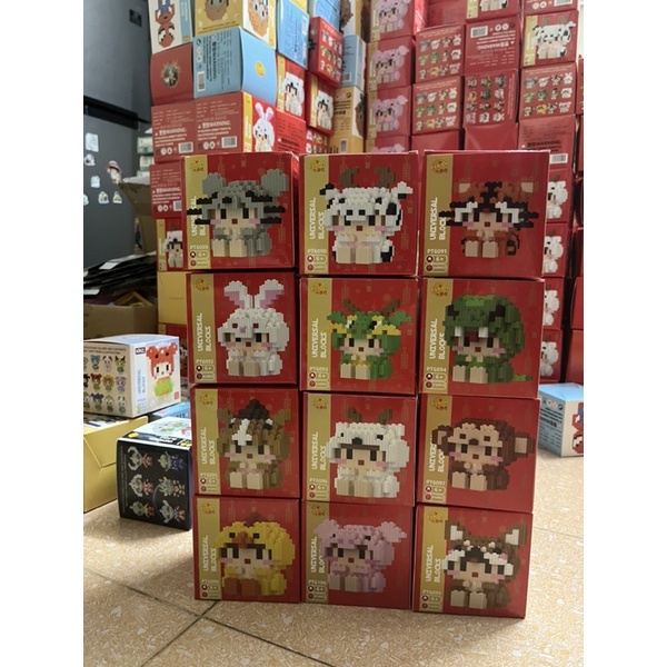 Mua Mô hình lắp ráp 12 con giáp, lego xếp hình 3d giúp bé phát triển tư ...
