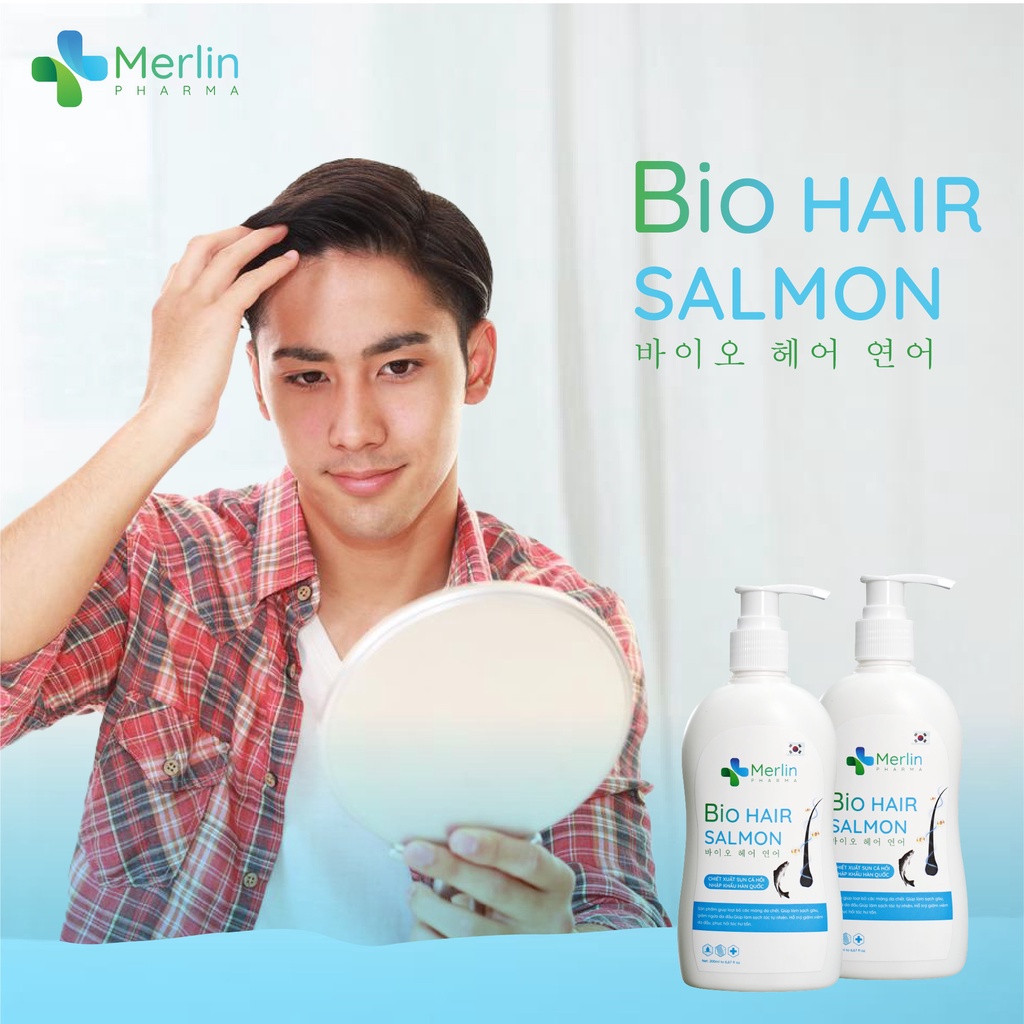 Mua Dầu gội dược liệu Bio Hair Salmon 200ml giảm gàu, nấm ngứa da đầu ...