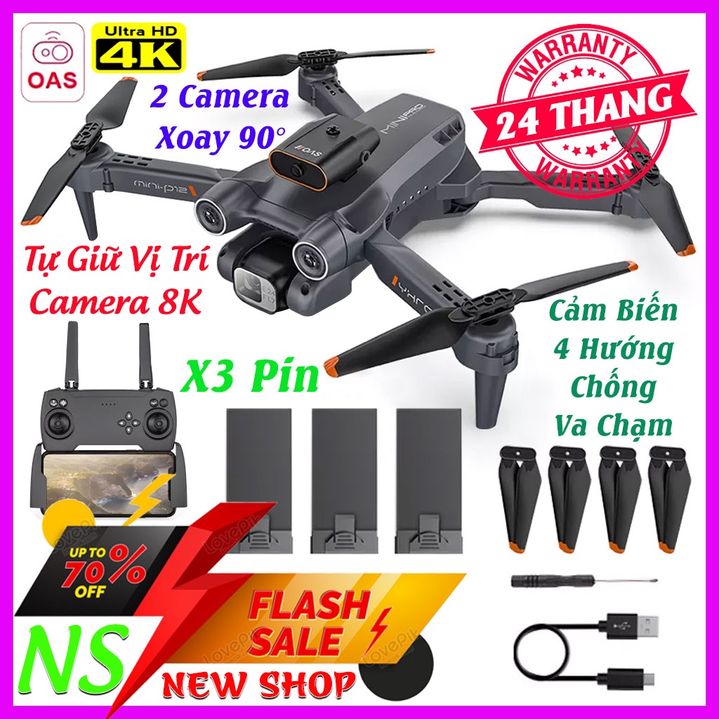 Flycam Mini Camera Giá Rẻ P12 Pro Max - Máy bay điều khiển từ xa 4 cánh ...