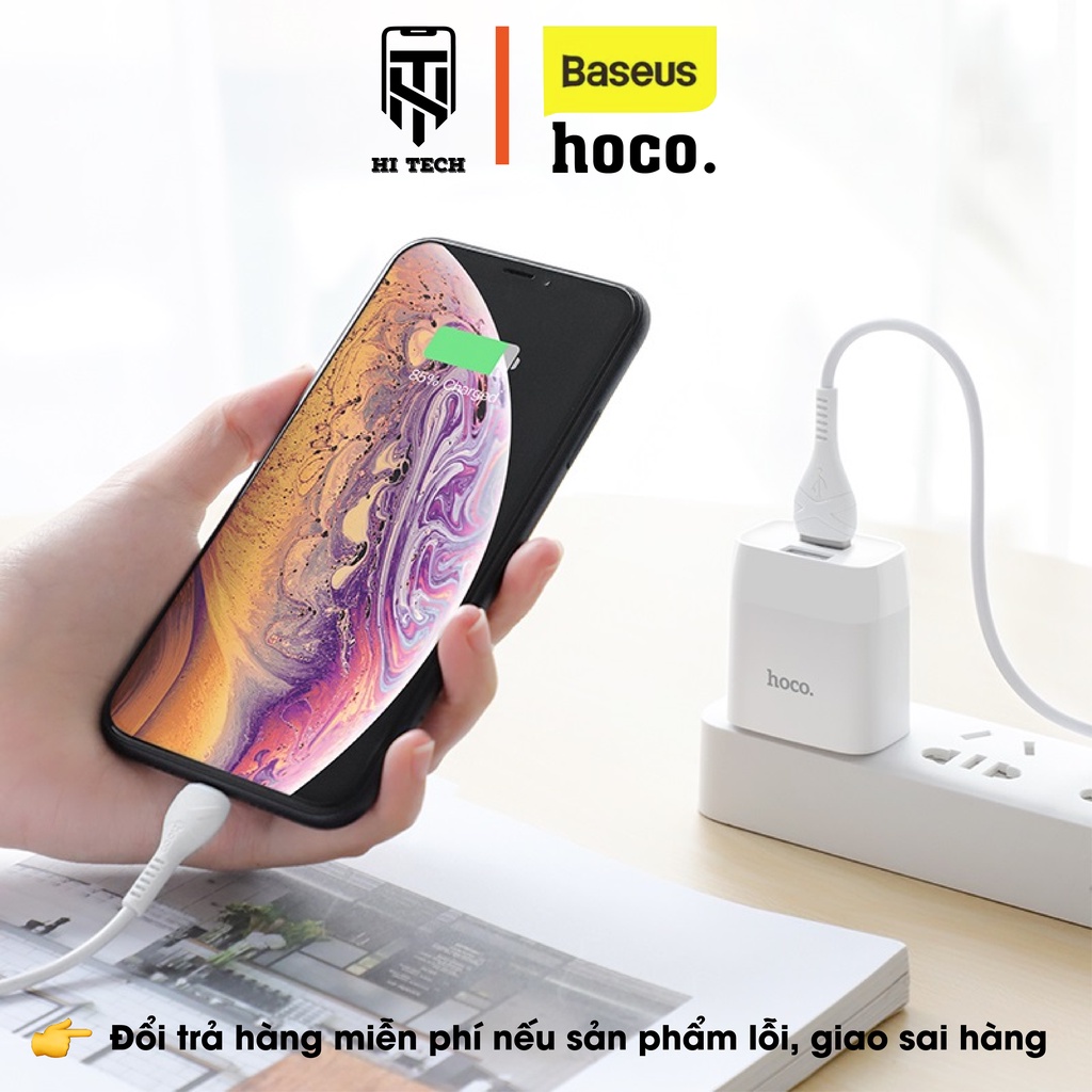 Mua Bộ sạc lP HOCO C73, sạc nhanh 2.4A đầu ra 2 USB kèm theo cáp cho ...