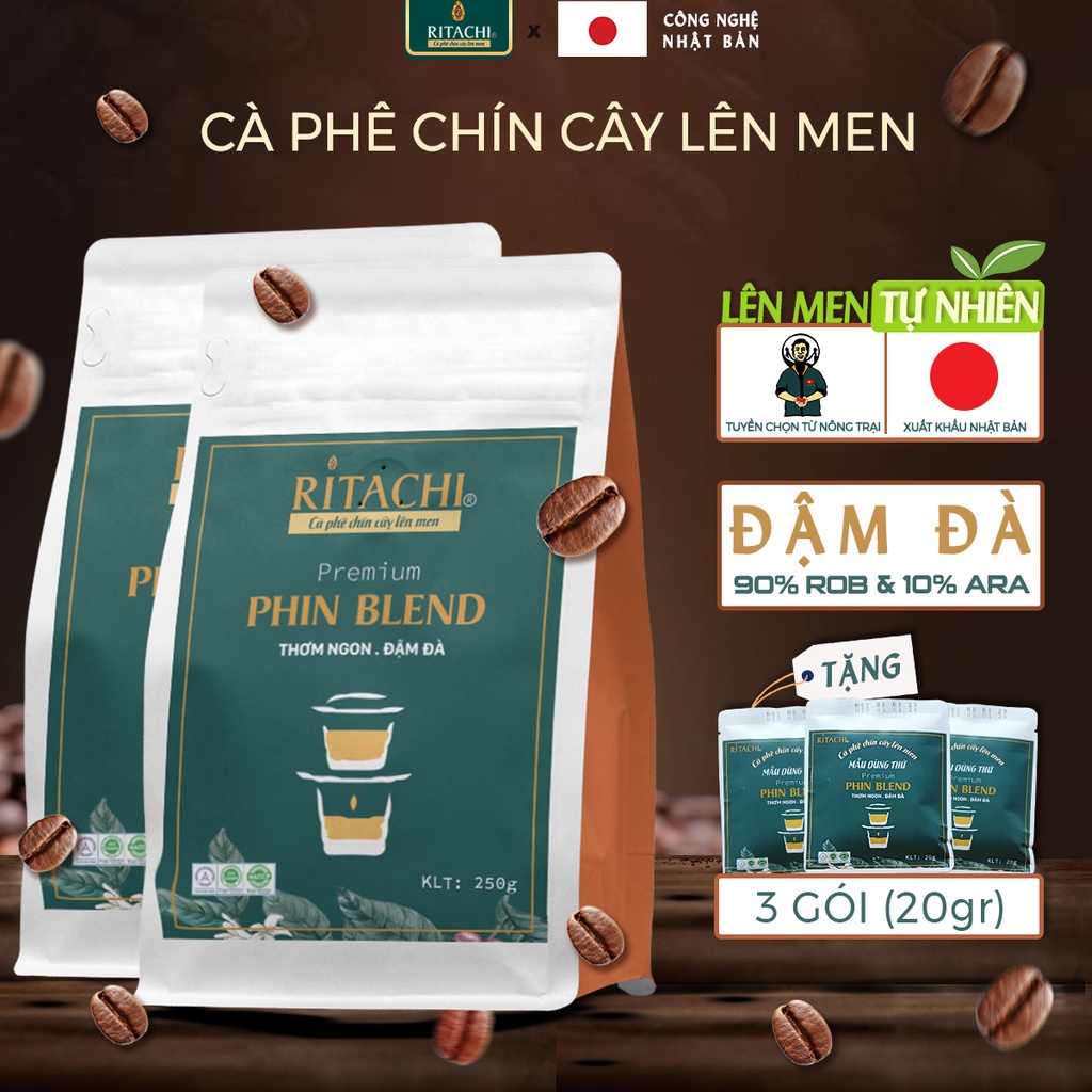 Mua Cà Phê Nguyên Chất Lên Men Tự Nhiên Ritachi, Cà Phê Phin Blend vị ...