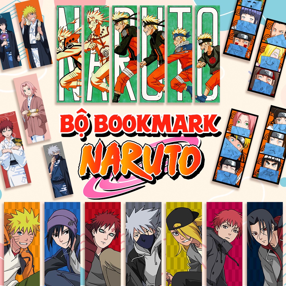 Các bộ bookmark kẹp sách NARUTO - bookmark manga anime xinh xắn ...