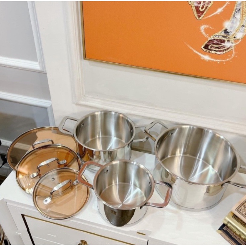 Mua Ba Nồi INOX 304 Cao Cấp Nhập Khẩu Đức Siều Bền, Dầy Dặn, Dẫn Nhiệt ...