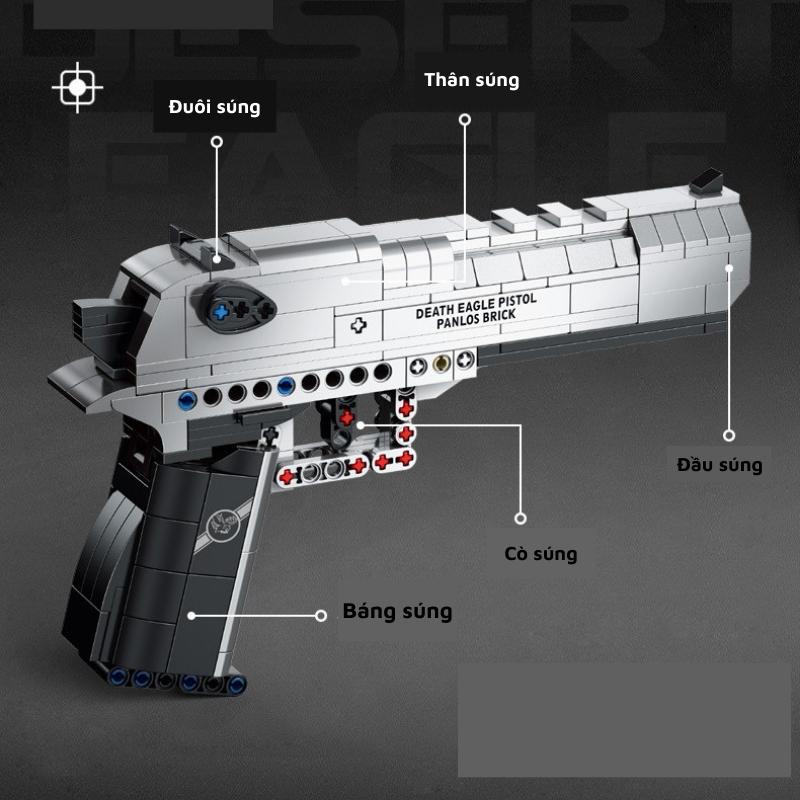 Mua Đồ chơi dạng lego mô hình súng lục bạc Desert Eagle Pistol panlos ...