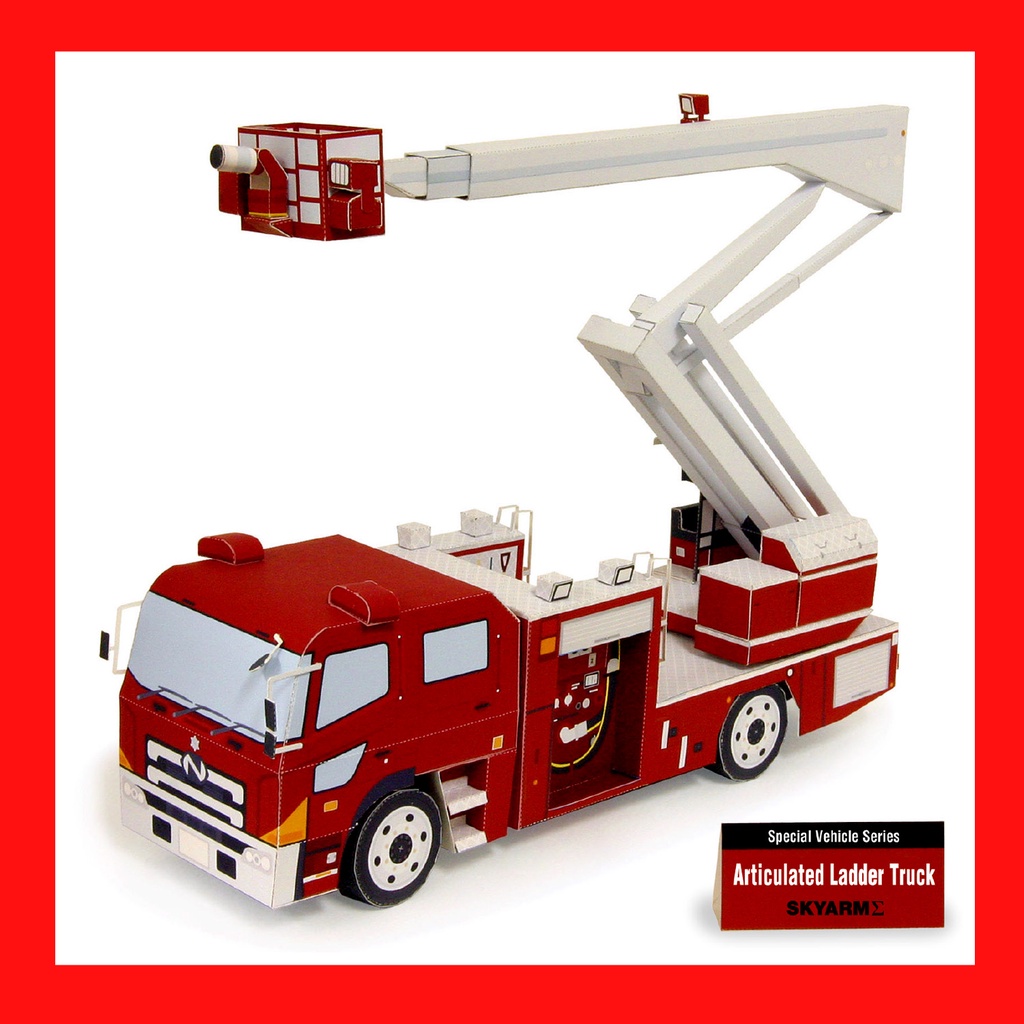Mua Mô hình handmade bằng giấy - Xe cứu hoả (Chemical Fire Engine ...
