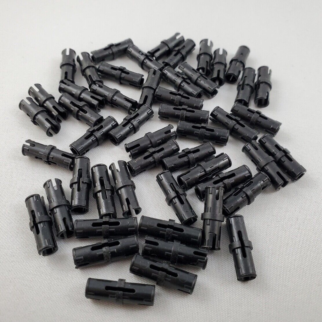 Lot 50x LEGO Black Technic, Connector Peg with Friction Ridges 4121715 ...