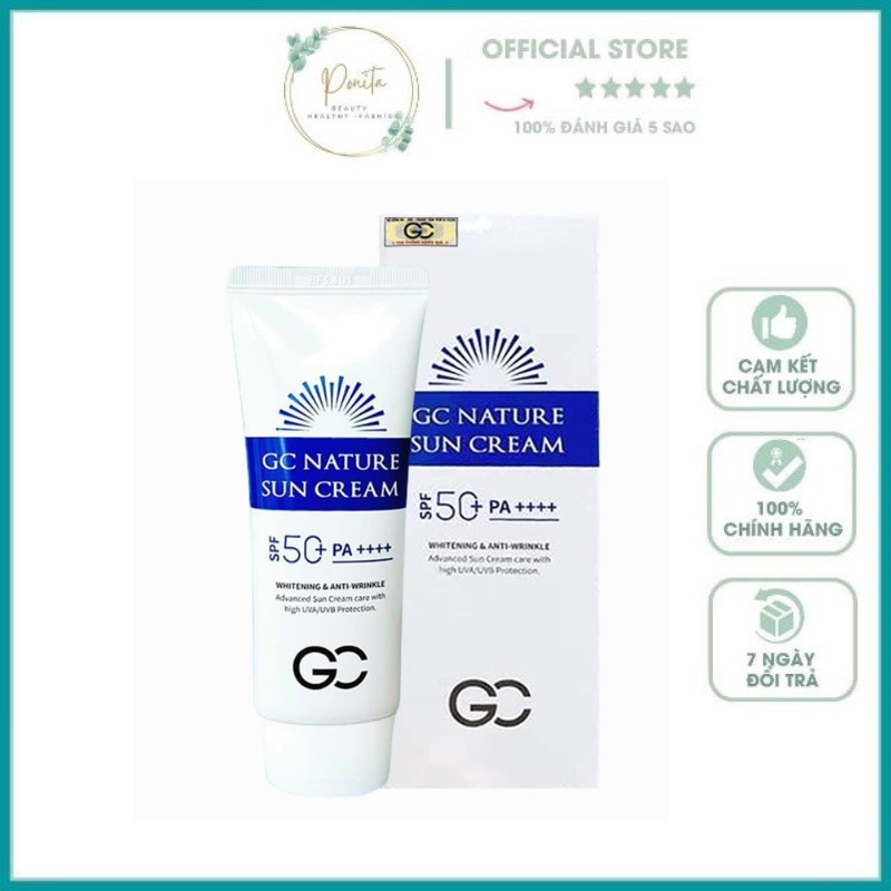 Kem Chống Nắng GC Nature Sun Cream SPF 50+ PA++++ 60ml - Nâng Tone ...