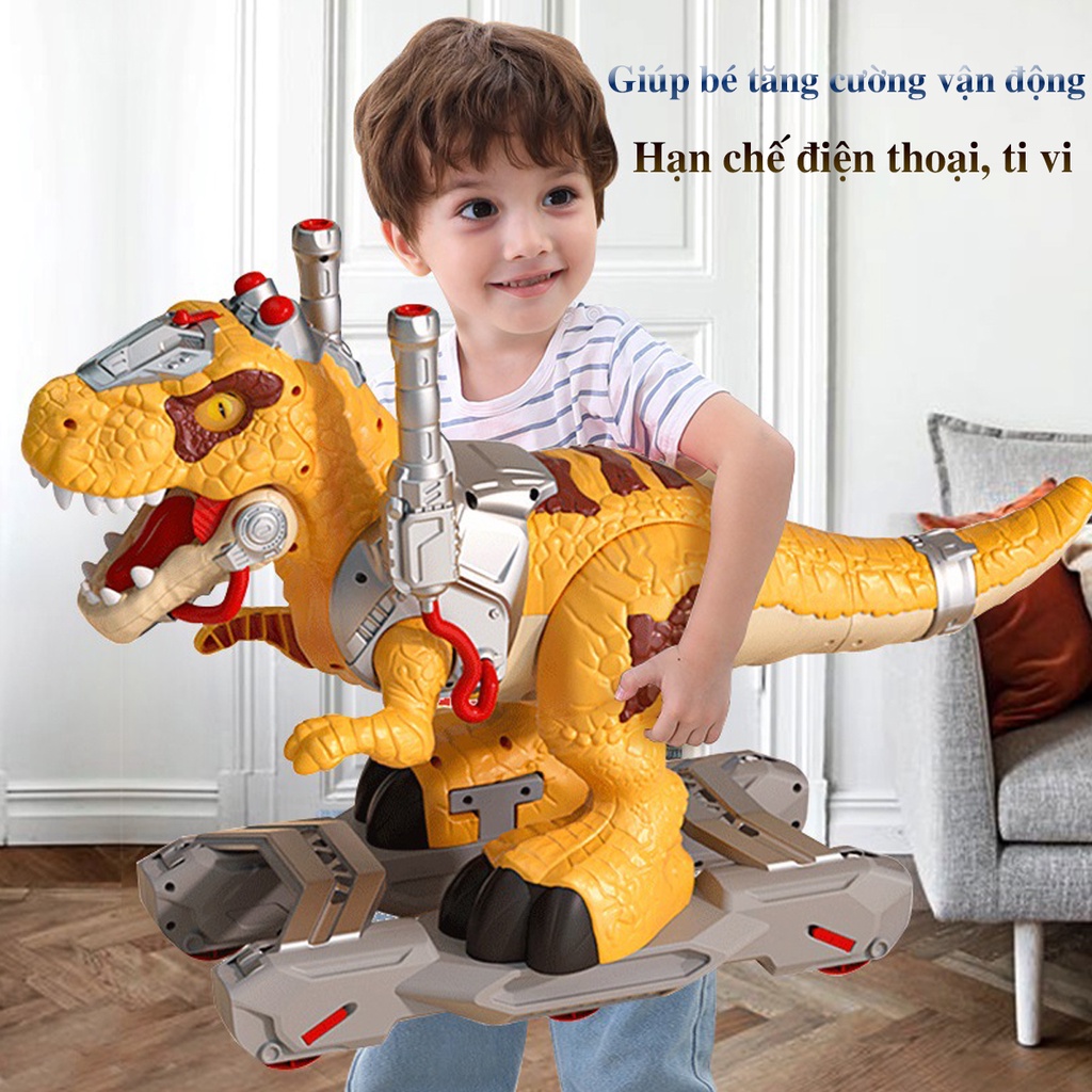 Mua Xe chòi chân xe đẩy khủng long T Rex phun khói âm thanh vui nhộn ...