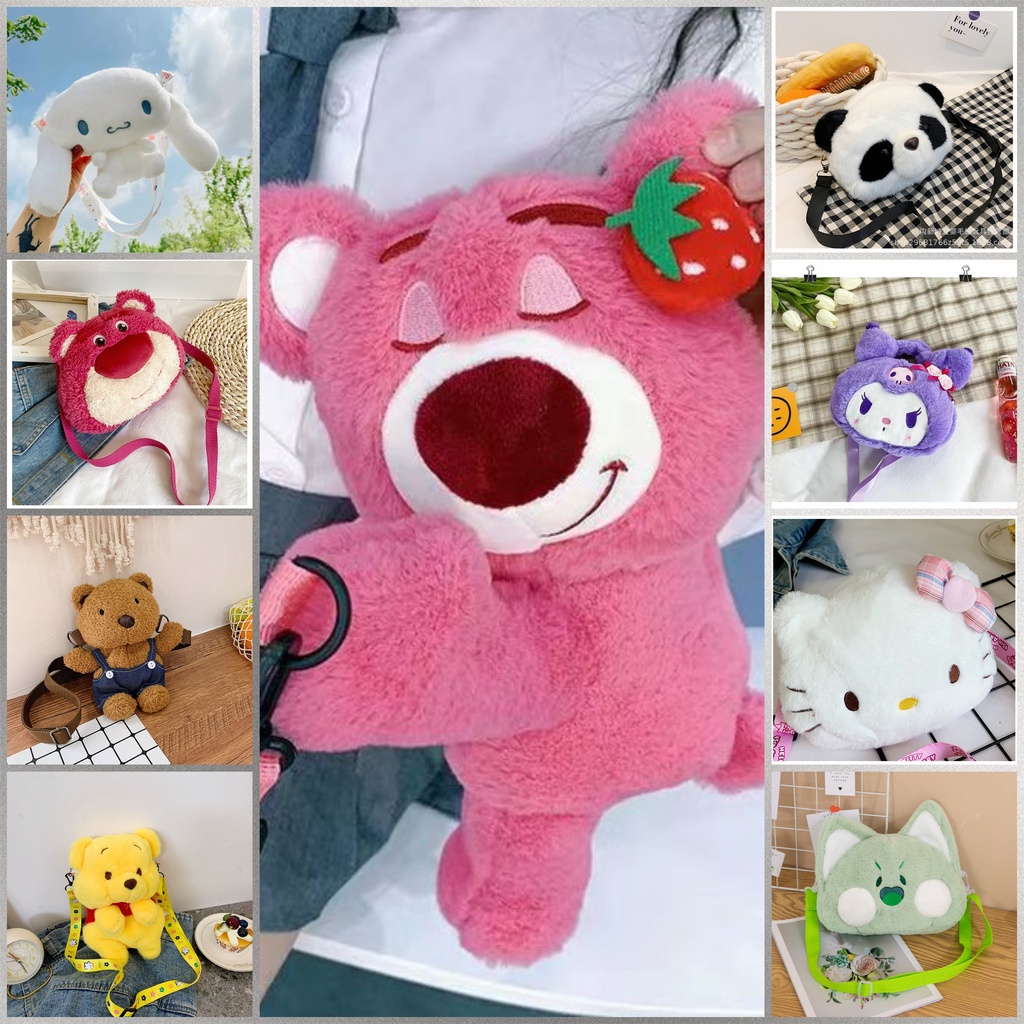 Mua Túi Gấu dâu Lotso, Gấu Pooh, Gấu Trúc, Teddy - Túi hình thú nhiều ...