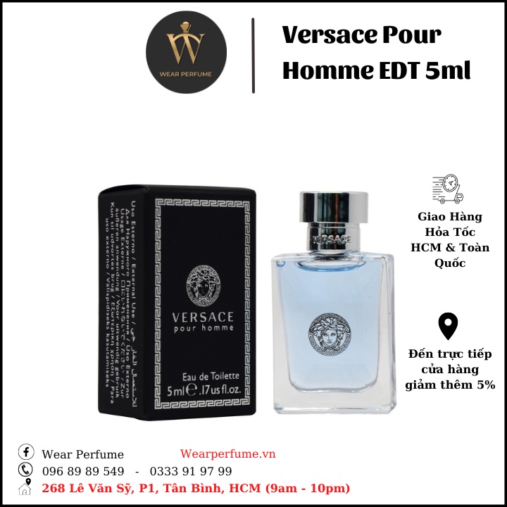 Nước hoa Versace - Pour Homme mini size 5ml (Cam kết chuẩn Auth ...