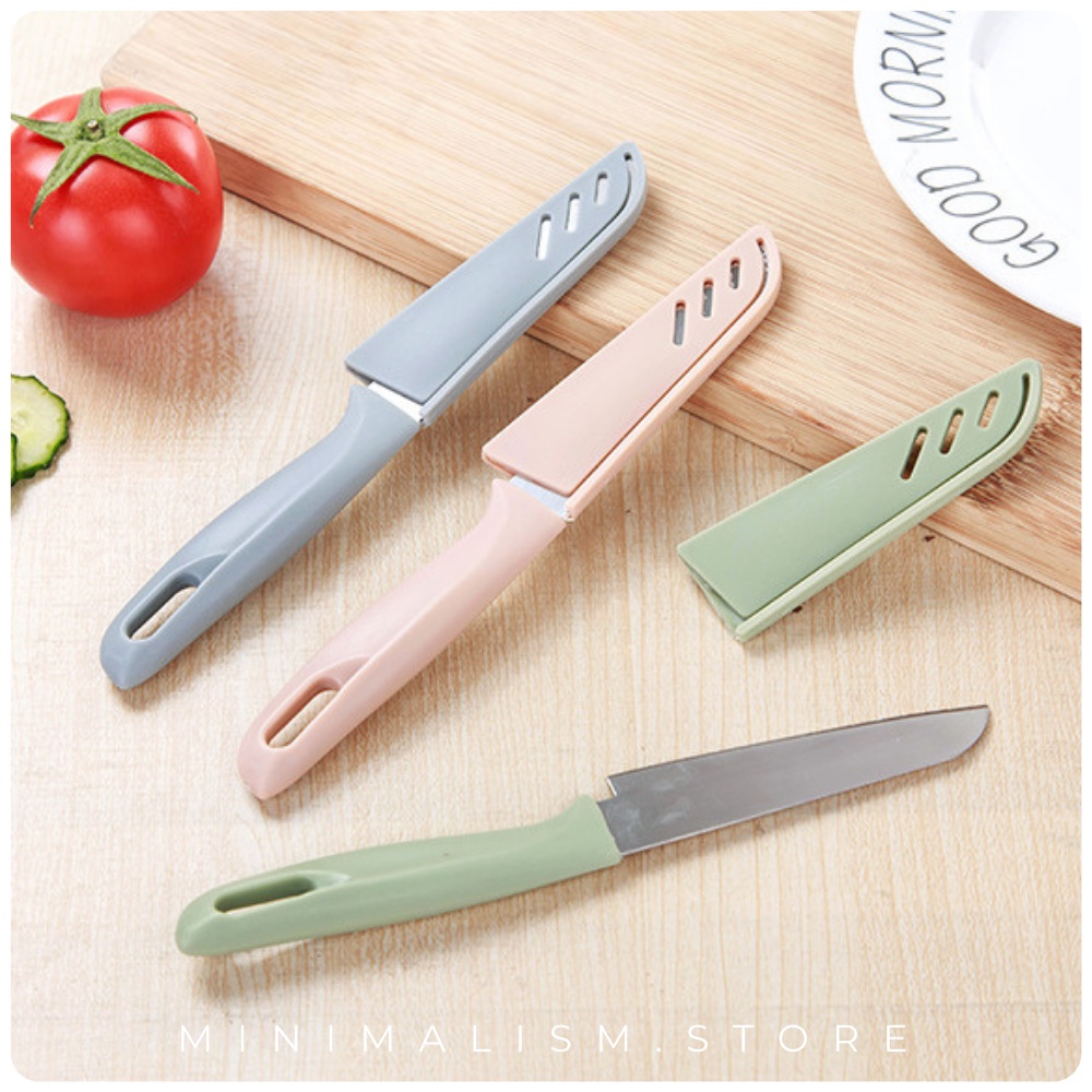 Mua (SP mới) Dao mini gọt hoa quả lưỡi inox có nắp tiện lợi => Follow ...