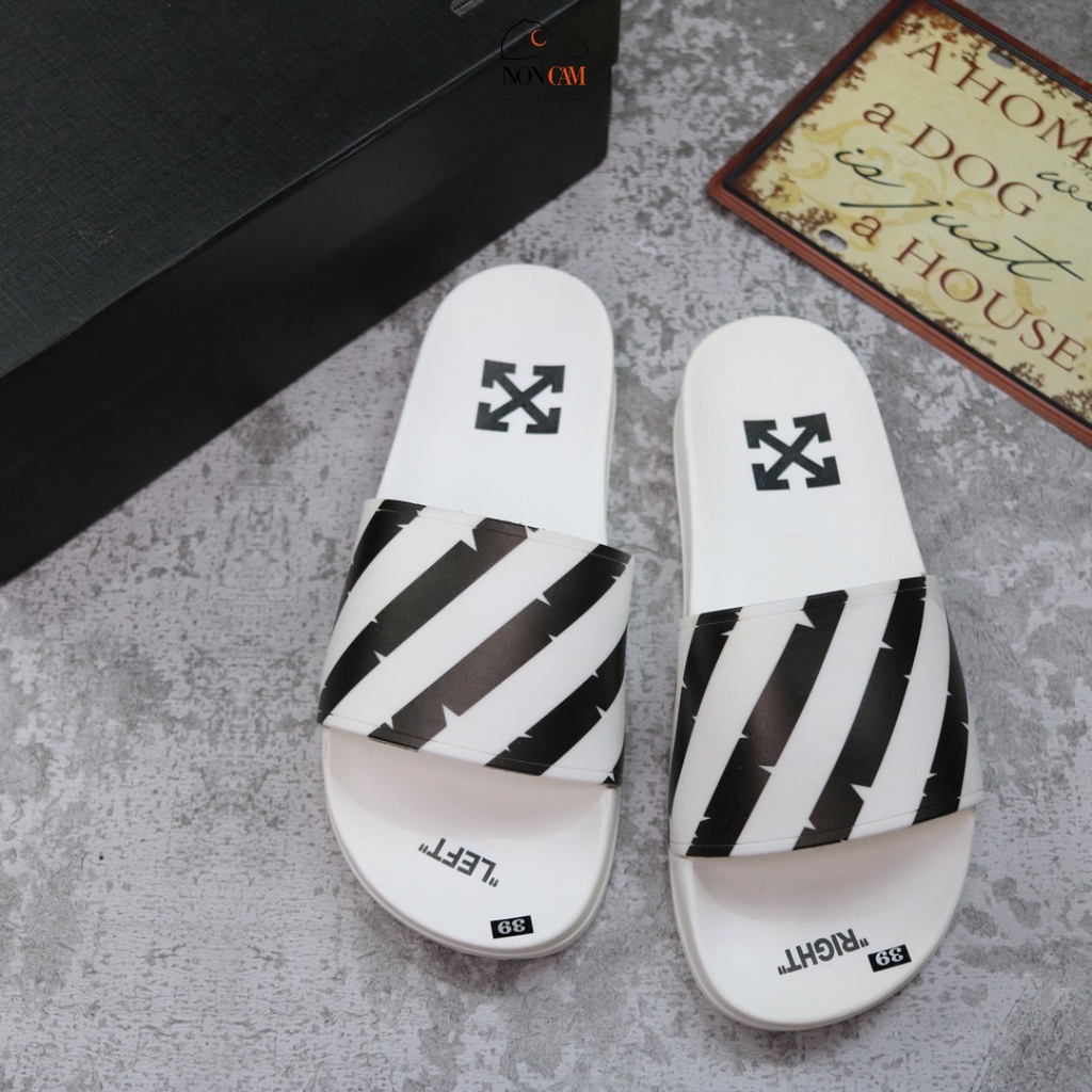 Dép lê nam nữ Off White sọc chéo hot trend 2022 - MixASale
