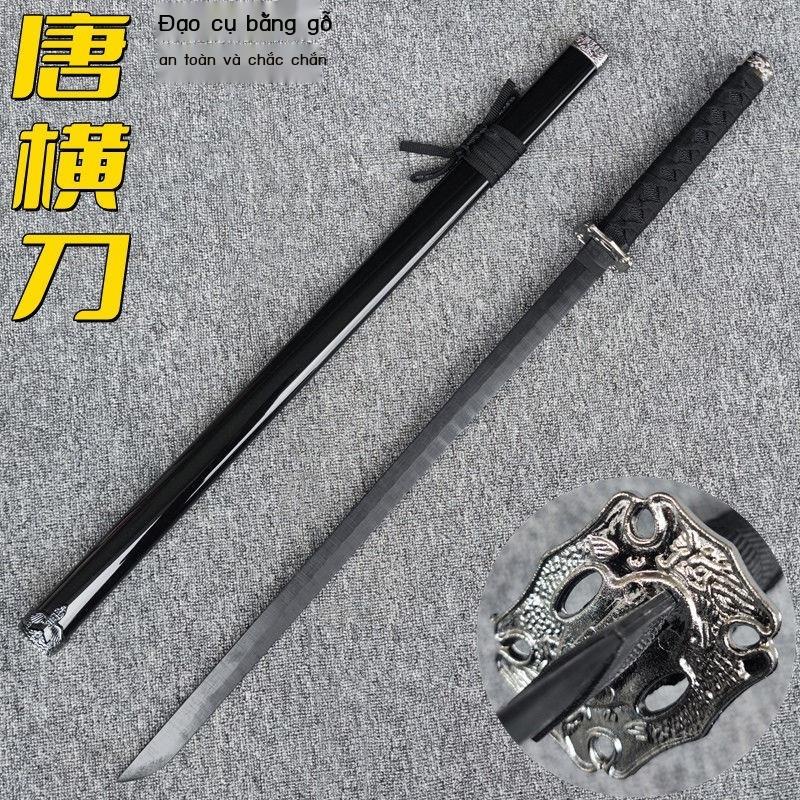 Mua Hán kiếm bằng gỗ Tang Heng dao Miao dao Juhe gỗ tre dao có vỏ rút ...