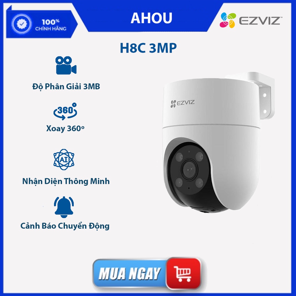 [100% CHÍNH HÃNG] Camera Ezviz H8C - Độ Phân Giải 3MP, Ban Đêm Có Màu ...